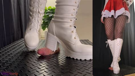 Christmas Crush And Bootjob In White Boots 12 Pics Xhamster
