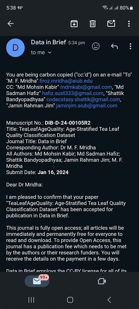 Our Dataset Paper On Tea Leaf Published In Elsevier Md Sadman Hafiz