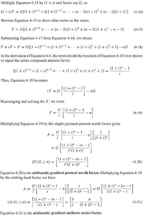 Engenieering Economic Analysis Derivation Of Arithmetic Gradient Factors