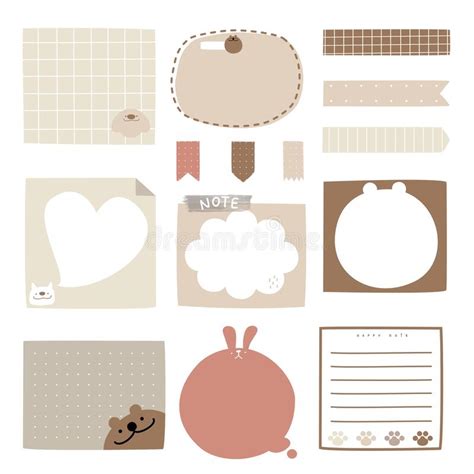 Set Of Cute Hand Drawn Doodle Text Box With Icon Speech Bubble Balloon Stock Vector