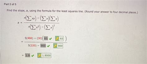 Solved Find The Equation Of The Least Squares Regression Chegg Com