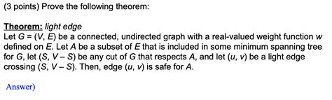 Solved Points Prove The Following Theorem Theorem Chegg Com