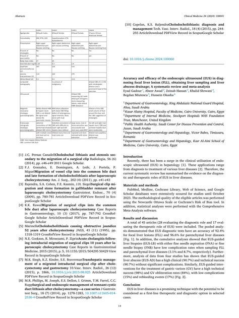 Pdf Accuracy And Efficacy Of The Endoscopic Ultrasound Eus In