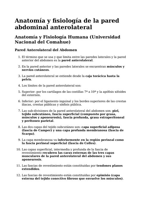 Anatomía y Fisiología de la Pared Abdominal Resúmenes de Matemáticas