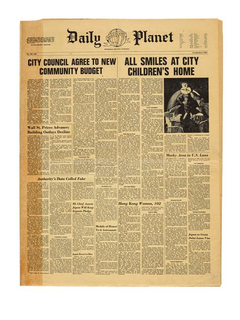 Daily Planet Newspaper Prop | Smithsonian Institution