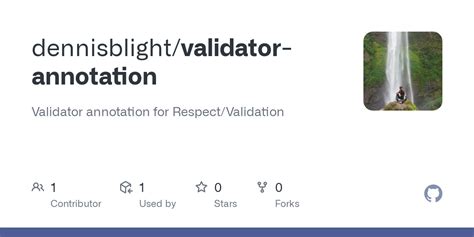 Github Dennisblightvalidator Annotation Validator Annotation For