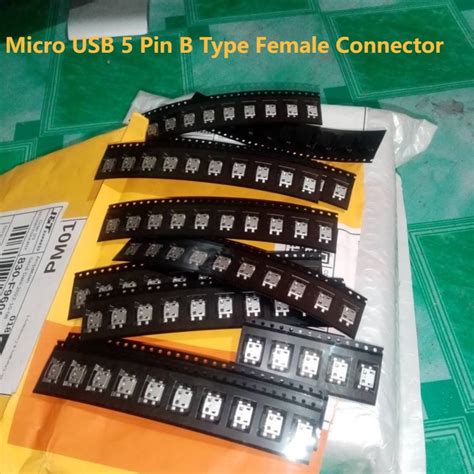 50 200pcs Micro Usb 5 Pin B Type Female Connector V880 For Mobile Phone