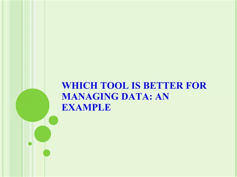 Spreadsheets And Databases Ppt Databases Computer Software And