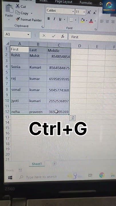 👍 how to delete blank rows in excel with a single shortcutkey 😱