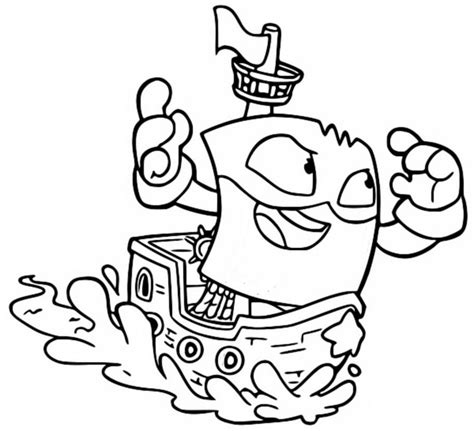 Coloring Page Superthings Mutant Battle Ocean Gold 2