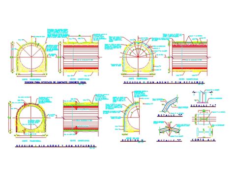 Tunnel Sections In Autocad Cad Download 1861 Kb Bibliocad