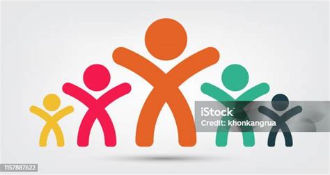 회의실 사람들 Logogroup 의 4 인 팀워크 격리 에 화이트 배경 벡터 일러스트 공동체에 대한 스톡 벡터 아트 및 기타