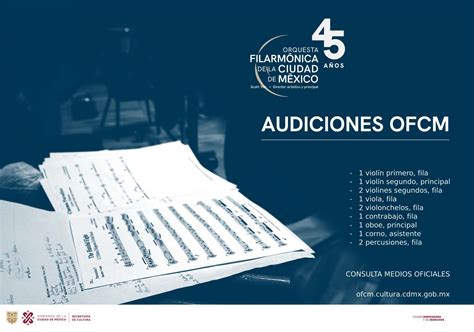 Audiciones MAYO 2023 12 instrumentos cerrada Orquesta Filarmónica