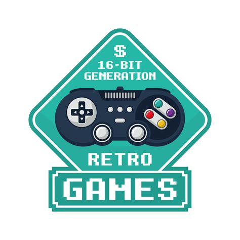 Retro Games 16 Bit Generation Vector Design Illustration 11292536