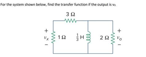Solved For The System Shown Below Find The Transfer Chegg
