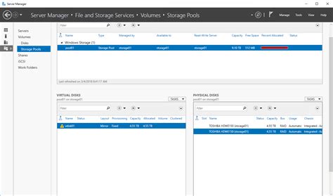 Windows Storage Pool Server 2016 Hard Disk Not Recognized Server Fault