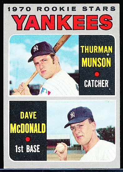 Lot Detail 1970 Topps Bsbl 189 Thurman Munson McDonald RC Yankees