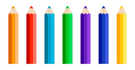 A Set Of Colored Pencils Vector Image 15435909 Vector Art At Vecteezy