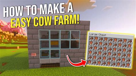 How To Make An Easy Cow Farm In Minecraft Bedrock Youtube