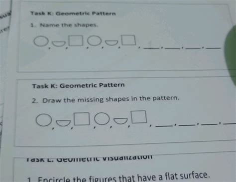 Task K Geometric Pattern 1 Name The Shapes StudyX