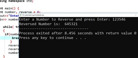 reverse a number in c programming pseudocode example c