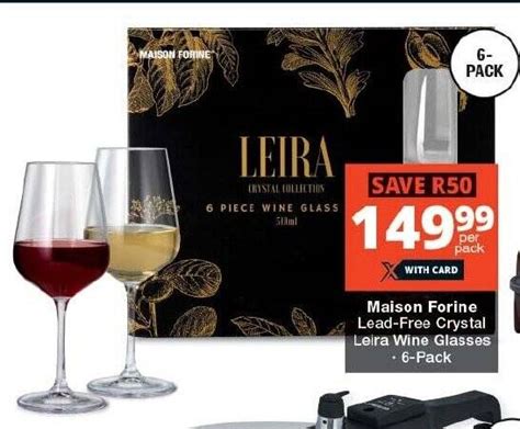 Maison Forine Lead Free Crystal Leira Wine Glasses 6 Pack Offer At Checkers