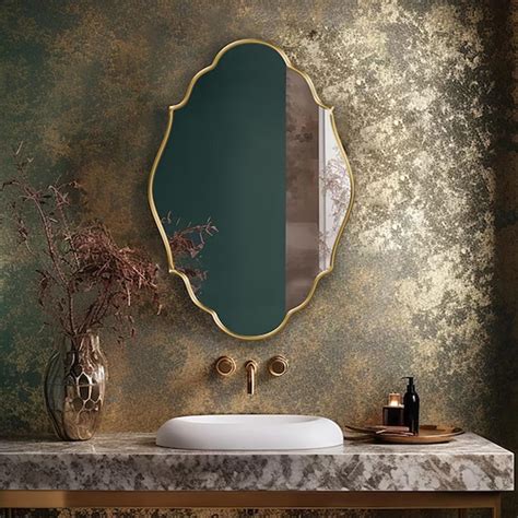 Kt Wall Art Irregular Italian Mirror Asymmetrical Wood