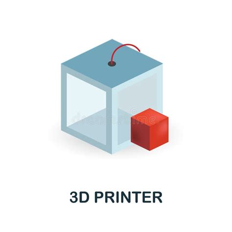 3d Printer Icon 3d Illustration From Artificial Intelligence Collection Stock Vector