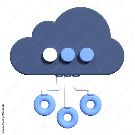 3d Cloud Computing Technology Cloud Storage Technology And Online Data Storage 3d Render