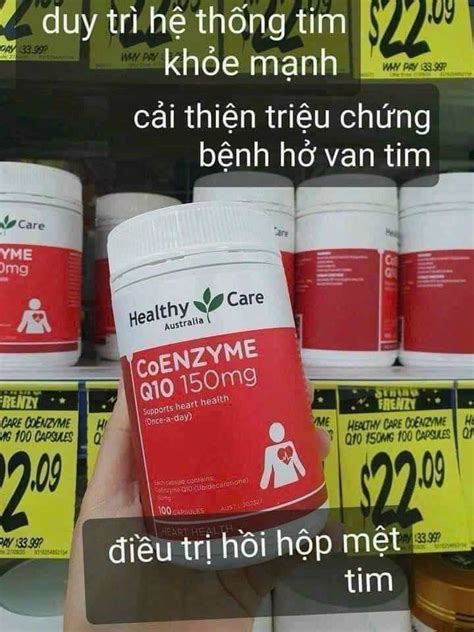 Viên Uống Bổ Tim Healthy Care Coenzyme Q10 150mg Của Úc 100 Viên