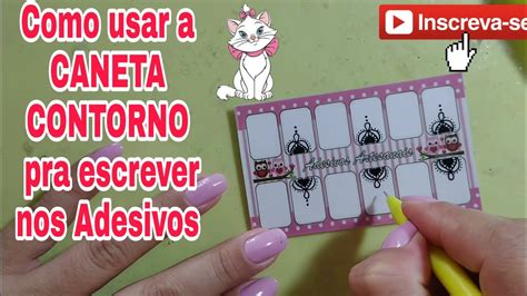 Como Usar A Caneta Contorno Para Escrever E Fazer Cartoon Youtube