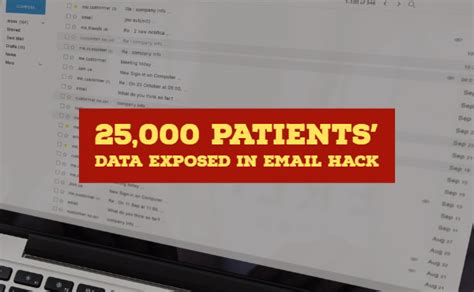 25 000 Patients Data Exposed In Email Hack