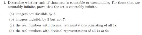 Solved Determine Whether Each Of These Sets Is Countable Chegg