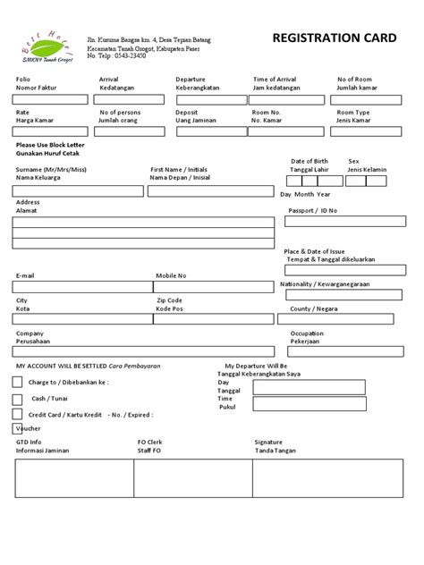Resgistration Form Pdf