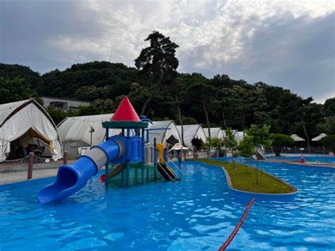 [세종] 내돈내산 천안 근교 글램핑 솔직후기 다온숲 수영장 평상 네이버 블로그