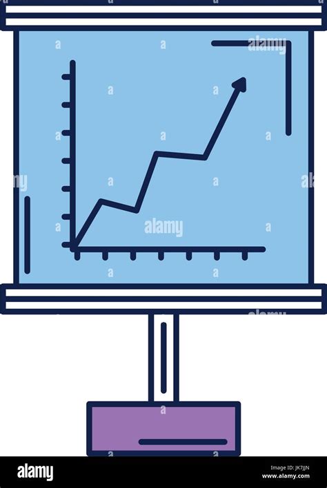 Flipchart With Cartesian Plane Vector Illustration Design Stock Vector
