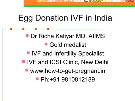 Egg Donation Ivf In India PPT