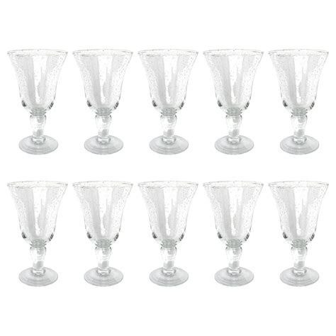 Two Sets Of Venetian Enameled Wine Glasses By Salviati At 1stdibs