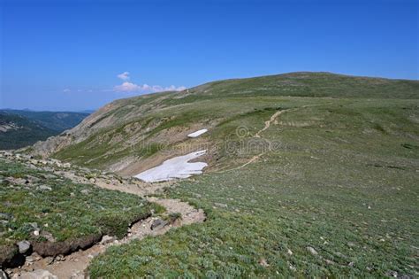 Alpine Tundra Above Tree Line On High Lonesome Trail In Indian Peaks Wilderness Stock Photo