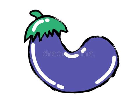 Eggplant Emoji Cartoon Character Dancing And Smiling Funny Vector