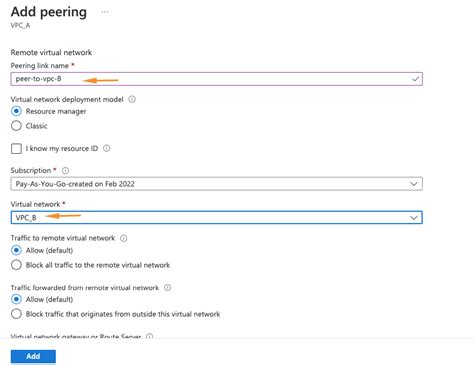 Part 18 Configure Azure VNET Peering Vmanalyst