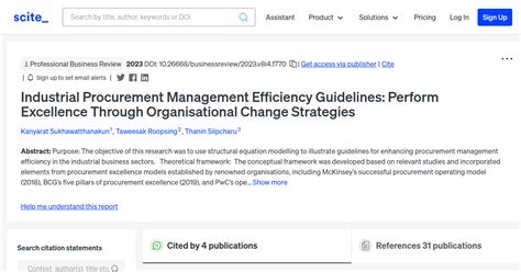 Industrial Procurement Management Efficiency Guidelines Perform Excellence Through