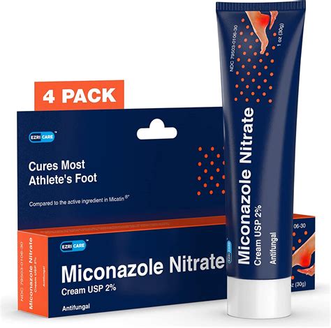 Ezricare Miconazole Antifungal Cream 2 Athletes Foot Ringworm