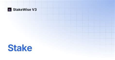 Stake StakeWise V3
