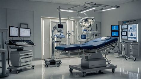 Modern Operating Room with High Tech Surgical Equipment Stock ...