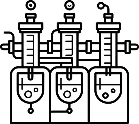 Industrial Equipment Icons Abstract Representations Of Complex