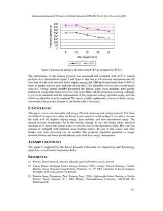 Energy Efficient Clustering And Routing In Mobile Wireless Sensor Network PDF Internet Of