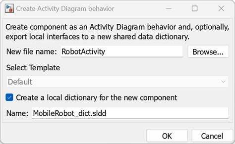 implement component behavior using activity diagrams matlab and simulink