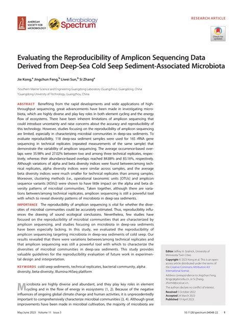 Pdf Evaluating The Reproducibility Of Amplicon Sequencing Data