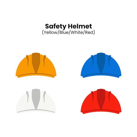 Premium Vector Safety Helmet Yellowbluewhitered